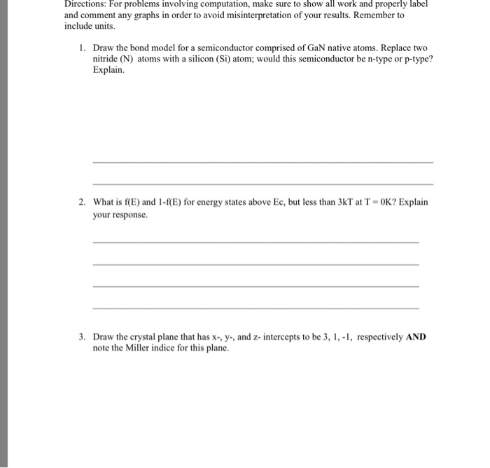 Solved Directions: For problems involving computation, make | Chegg.com
