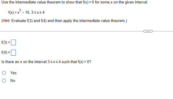 Solved Use the intermediate value theorem to show that | Chegg.com
