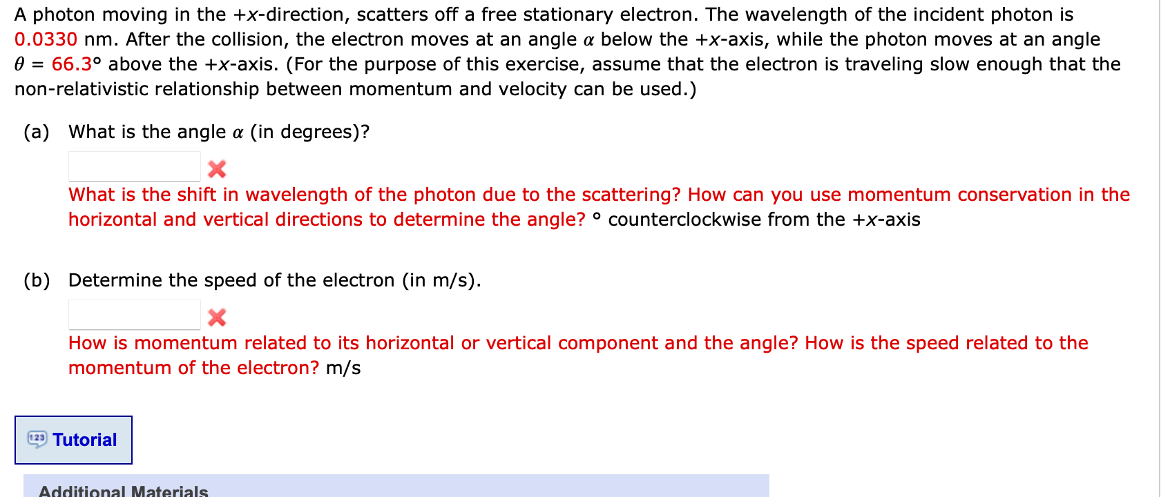 Solved A photon moving in the +x-direction, scatters off a | Chegg.com
