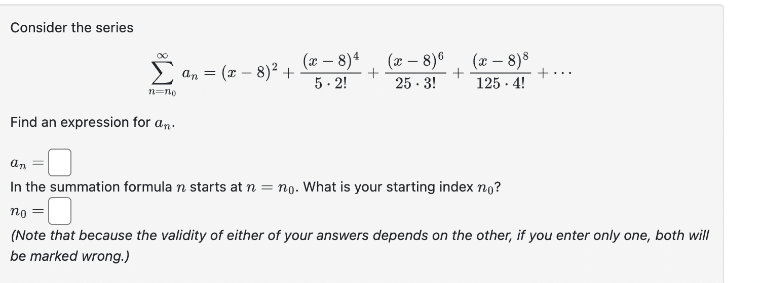 Solved Consider the series | Chegg.com