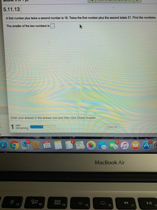 Solved 5.11.13 A first number plus twice a second number is | Chegg.com