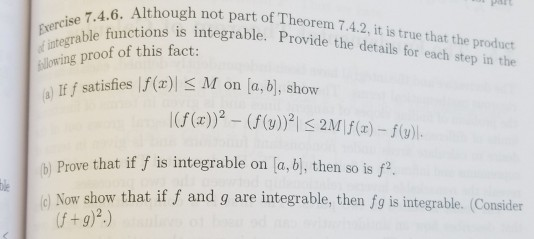 Solved integrable functions is i blowing proof of this fact: | Chegg.com
