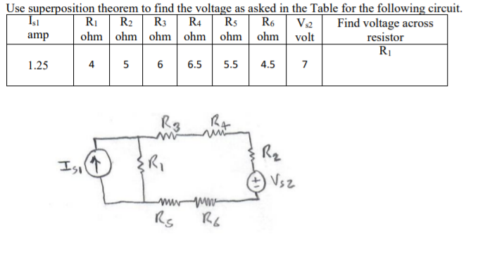 Solved R4 V.2 Use superposition theorem to find the voltage | Chegg.com