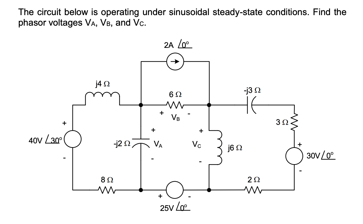 Solved The circuit below is operating under sinusoidal | Chegg.com