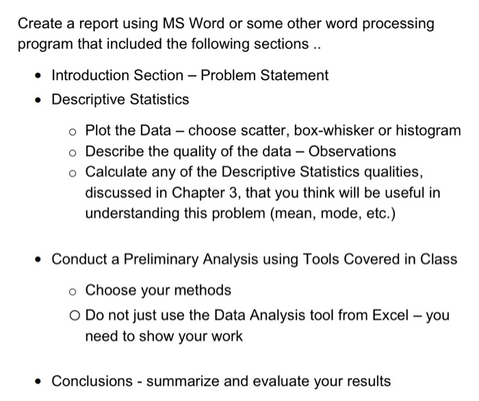 Solved Use Ms Excel Or Another Spreadsheet Program To