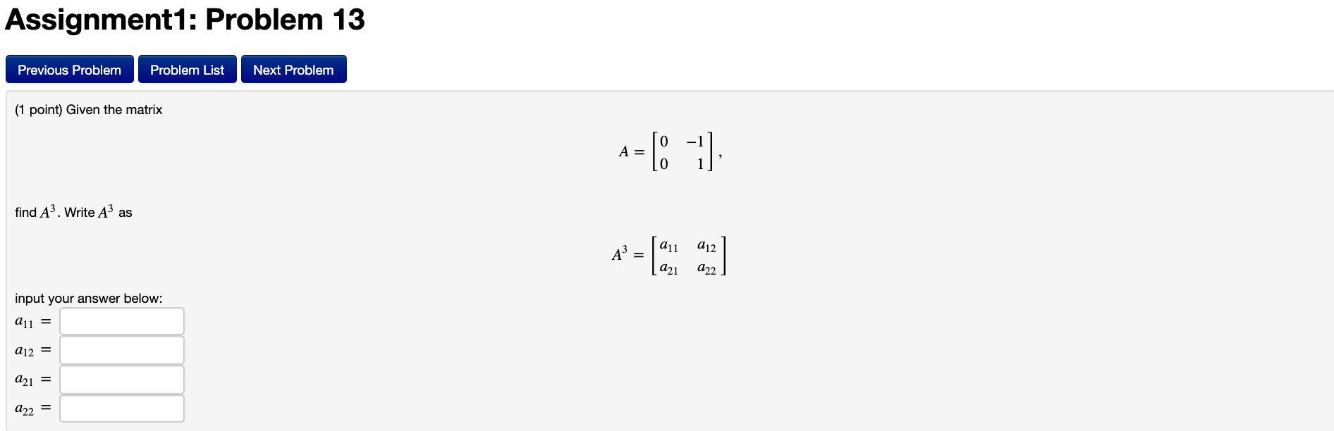 Solved Assignment1 Problem 13 Previous Problem Problem List 1728