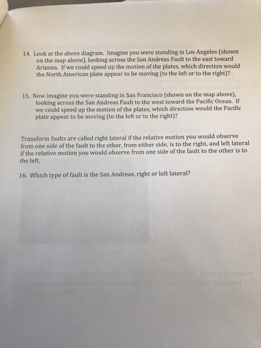 Solved Part II1: Case Study: The San Andreas Fault The San | Chegg.com