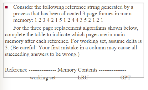 Solved Consider the following reference string generated by | Chegg.com