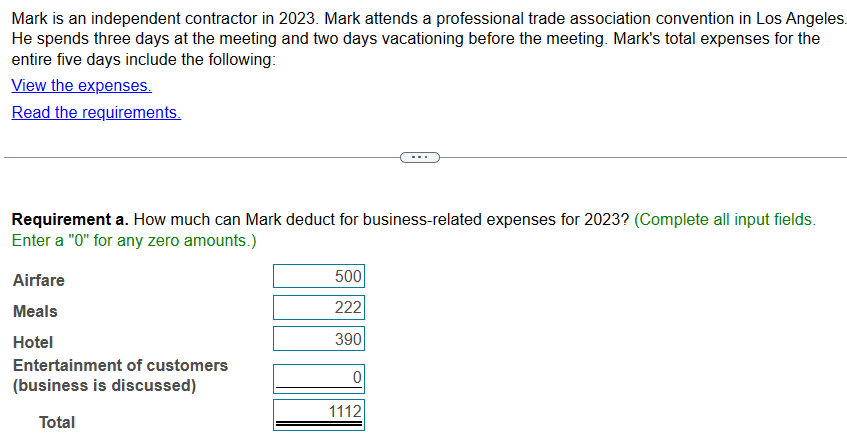 Solved Requirement b. How would your answers change if Mark | Chegg.com