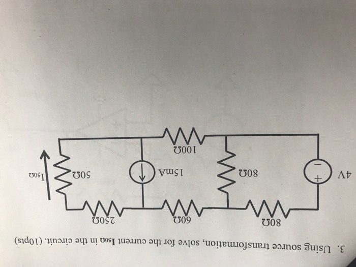 Solved 3. Using source transformation, solve for the current | Chegg.com
