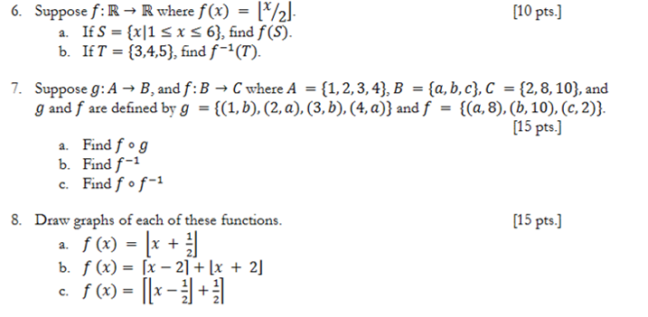 Solved 1. Determine whether the rule describes a function | Chegg.com