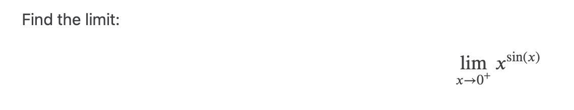 Solved Find the limit: \\[ \\lim _{x \\rightarrow 0^{+}} | Chegg.com