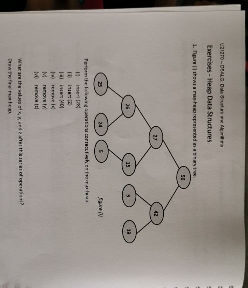 Solved U21270 - DSALG: Data Structure and Algorithms | Chegg.com