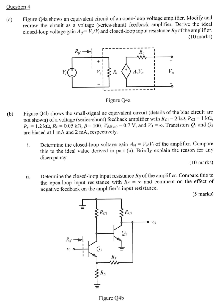 Solved (a) Figure Q4a shows an equivalent circuit of an | Chegg.com