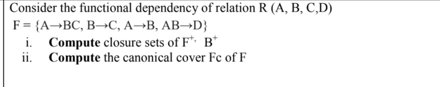 Solved Consider the functional dependency of relation R (A, | Chegg.com