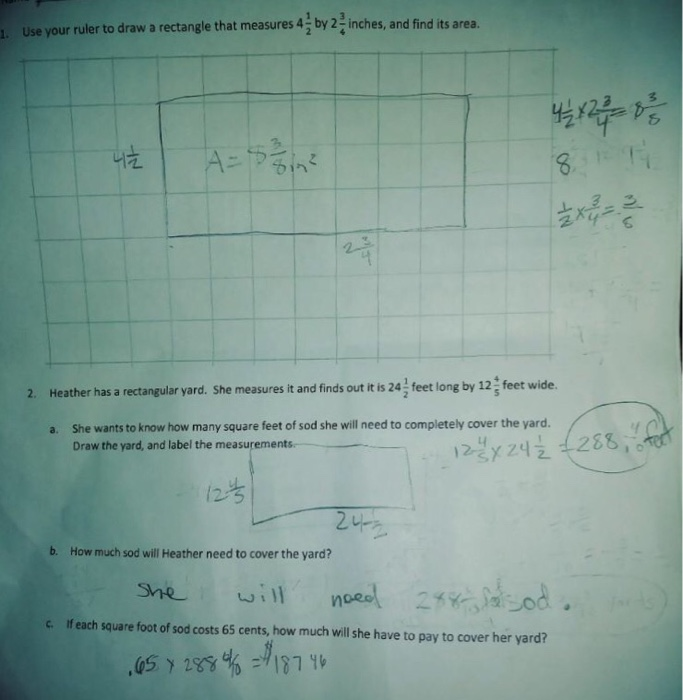 Solved Use your ruler to draw a rectangle that measures 4 24 | Chegg.com