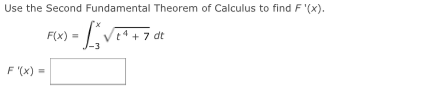 Solved Use the Second Fundamental Theorem of Calculus to | Chegg.com