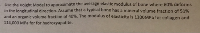 Solved Use the Voight Model to approximate the average | Chegg.com