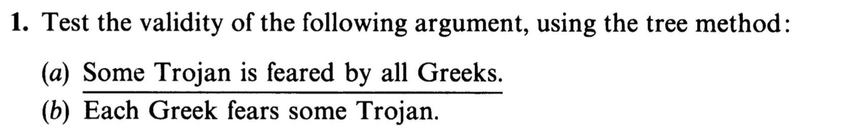 1. Test the validity of the following argument, using | Chegg.com