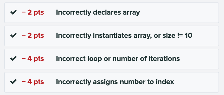 Solved 8. [12 pts] Arrays Declare and instantiate an array | Chegg.com
