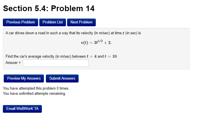 Solved Section 54 Problem 10 Previous Problem Problem List 0221