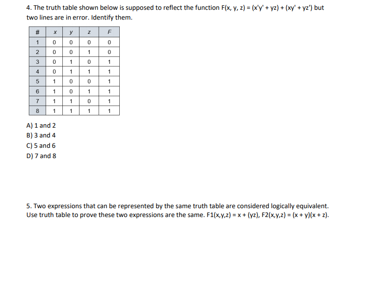 Solved 1. Construct a truth table for the following: F(x, y) | Chegg.com Solved 1. Construct a truth table for the following: F(x, y) | Chegg.com