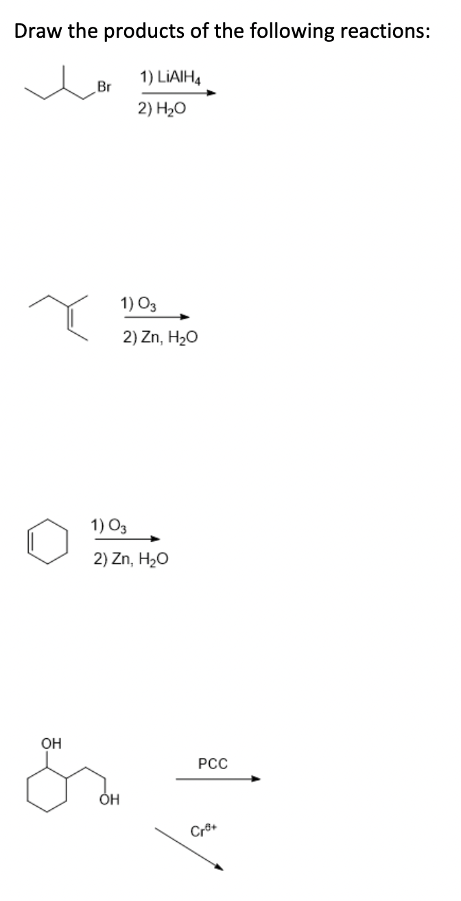 Solved Draw the intermediate products after each step and | Chegg.com