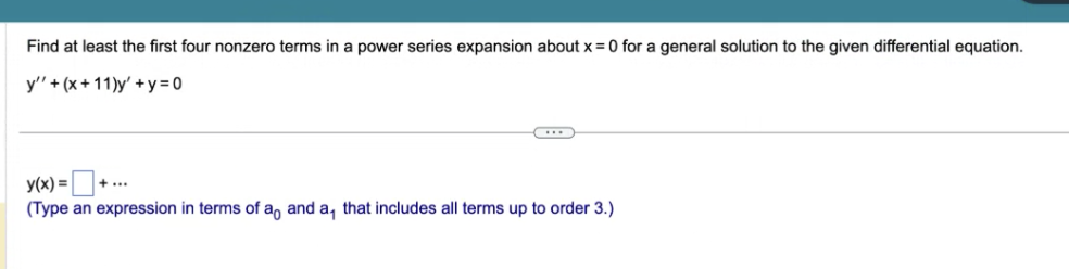 Solved find at least the first four nonzero terms in a peer | Chegg.com
