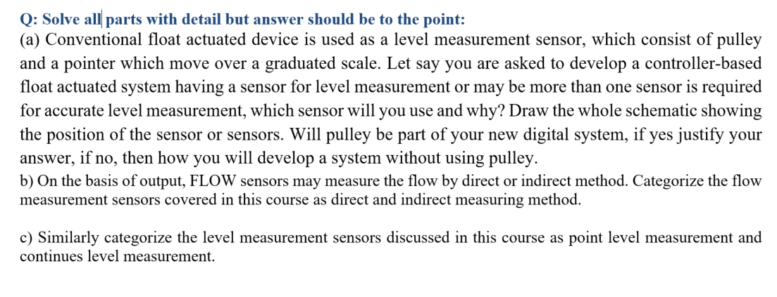 Solved Q: Solve all parts with detail but answer should be | Chegg.com