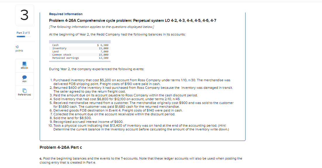 Solved Required Information Problem 4-26A Comprehensive | Chegg.com