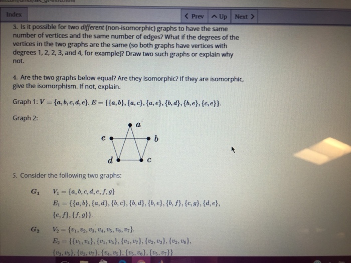Solved Is it possible for two different (non-isomorphic) | Chegg.com