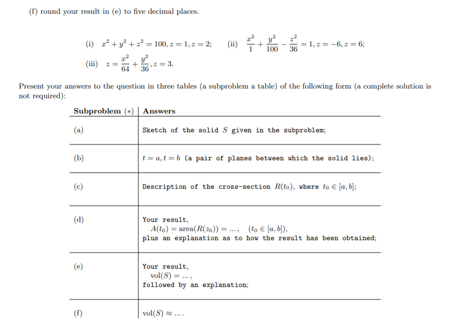 Solved 1. (Volumes of Solids with Known Cross-Sections; | Chegg.com
