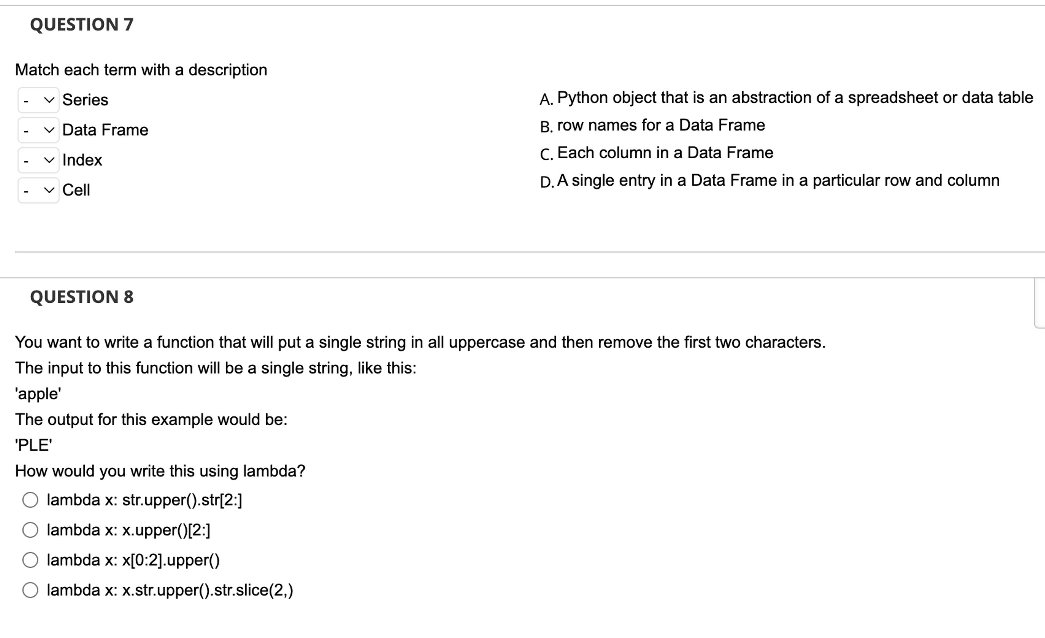 Solved Please help me with these two questions | Chegg.com