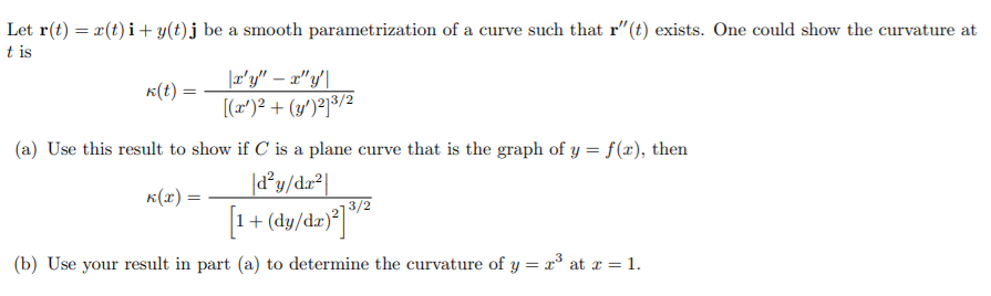 Solved Let R T X T I Y T J Be A Smooth Parametrization