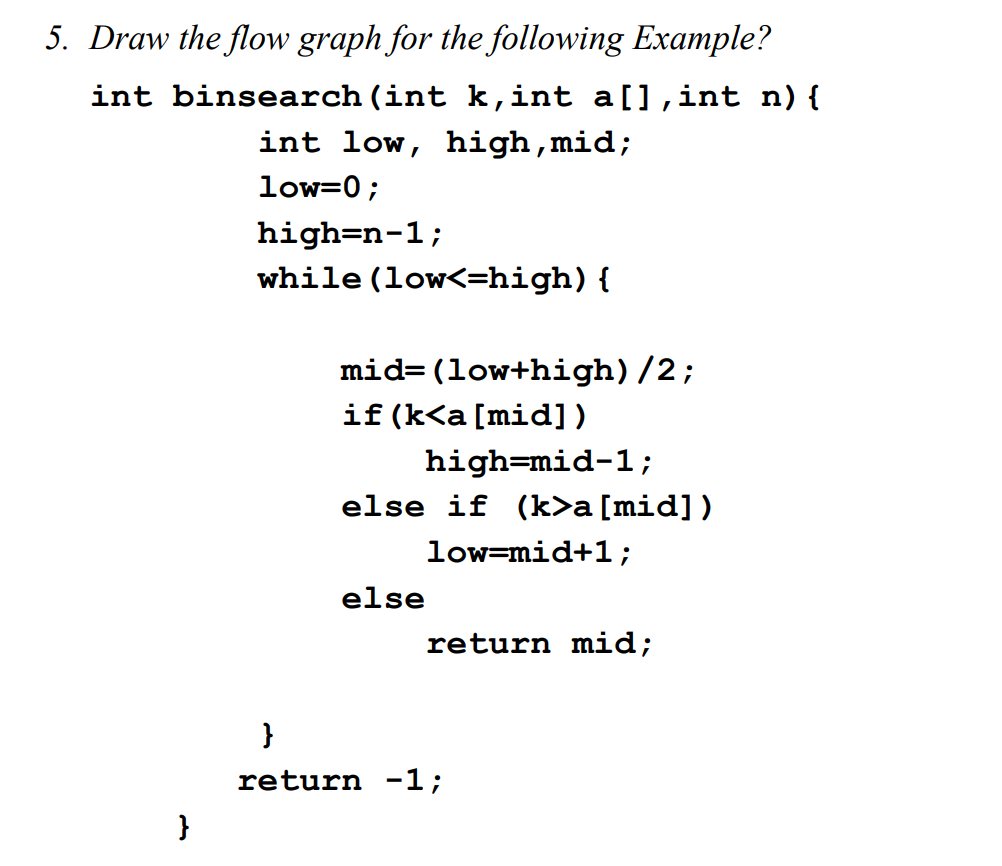 Solved Draw the flow graph for the following Example? int | Chegg.com
