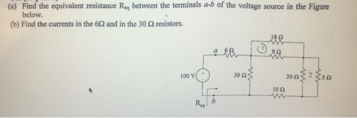 Solved (a) Find the equivalent resistance Req between the | Chegg.com