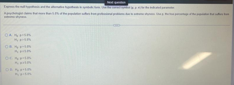Solved Express the null hypothesis and the alternative | Chegg.com