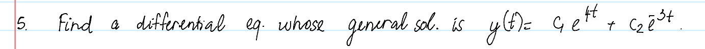 Solved 15. Find a differential eq. whose general sol. ús | Chegg.com ...