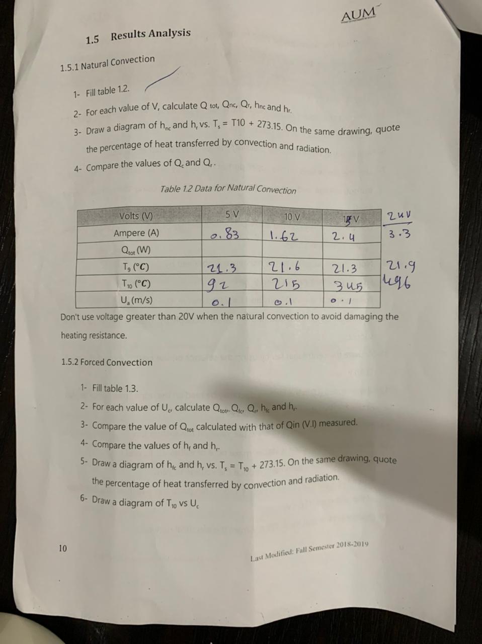 Solved Experiment 1 : combined convection - radition I want | Chegg.com