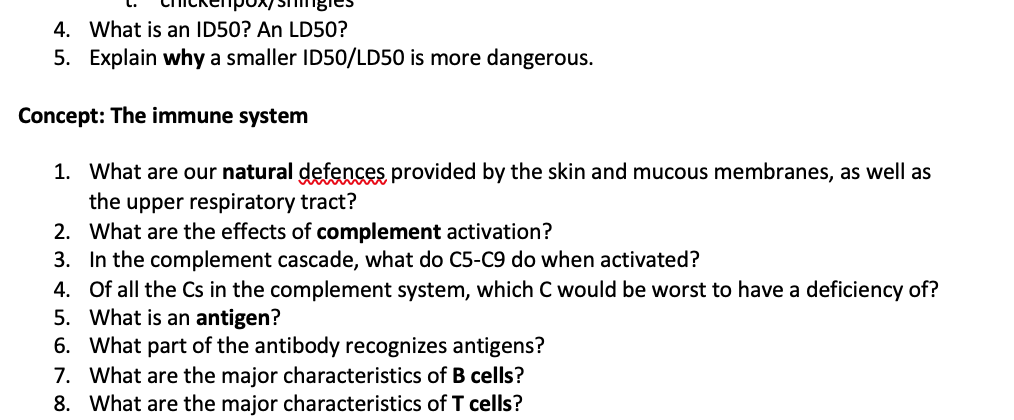 Solved 4. What is an ID50? An LD50? 5. Explain why a smaller | Chegg.com