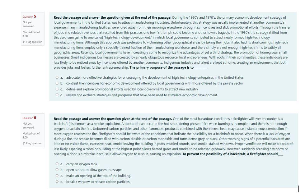 Solved Question 5 Not yet answered Marked out of 1.00 to one | Chegg.com