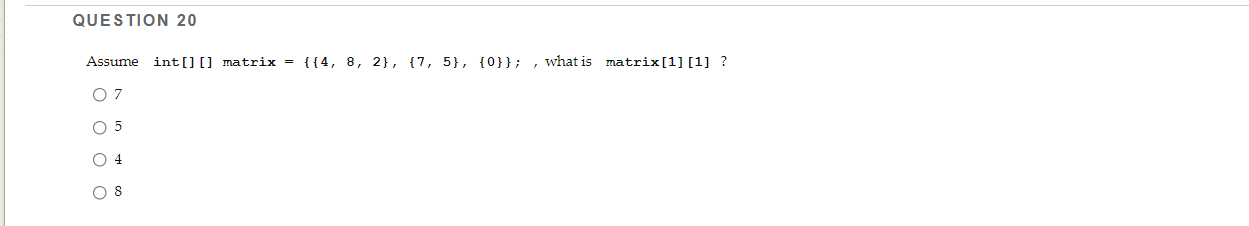 Solved QUESTION 15 Given the following method static void | Chegg.com