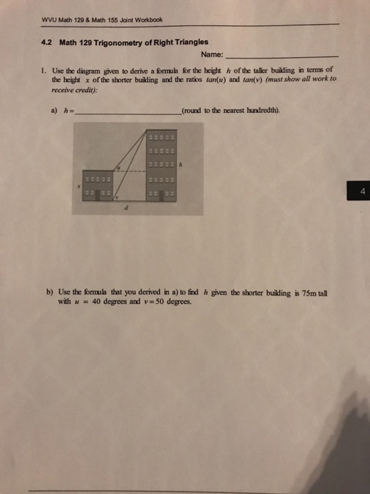 Solved WVU Math 129 & Math 155 Joint Workbook 4.2 Math 129 | Chegg.com