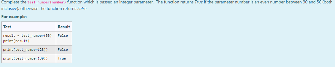 Solved Complete the test_number(number) function which is | Chegg.com