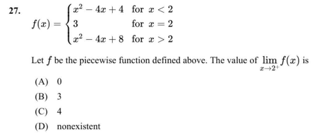 Solved F X {x2 4x 4 For X 2let F