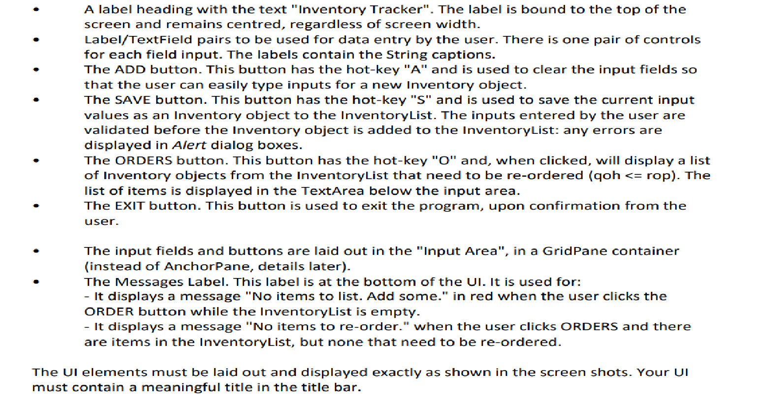 Solved This application is used to keep track of inventory | Chegg.com