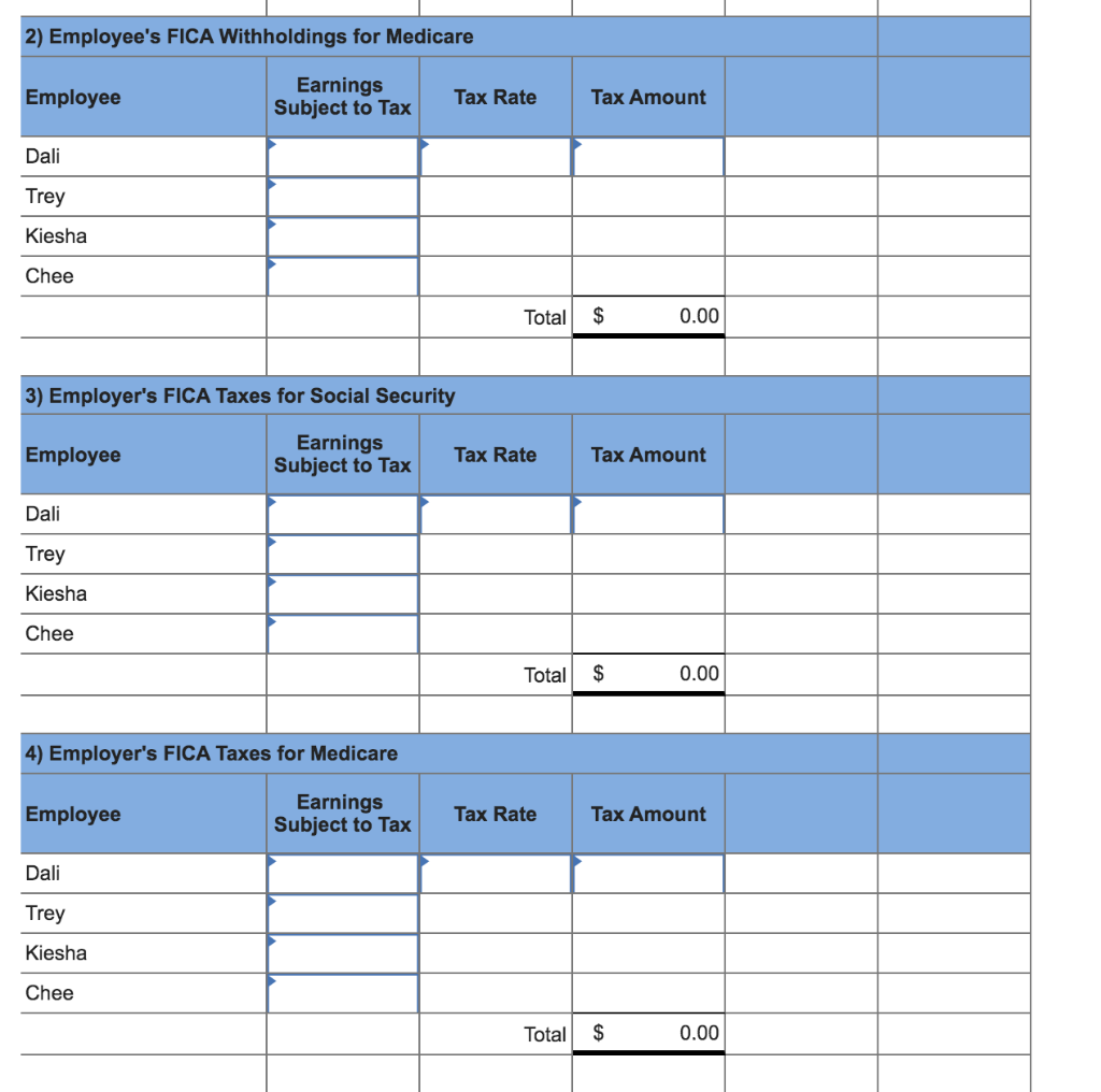 Solved Problem 9-3A Payroll expenses, withholdings, and | Chegg.com