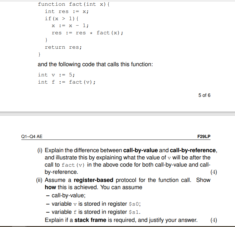 Solved 4. (a) For each question, give an example of the | Chegg.com