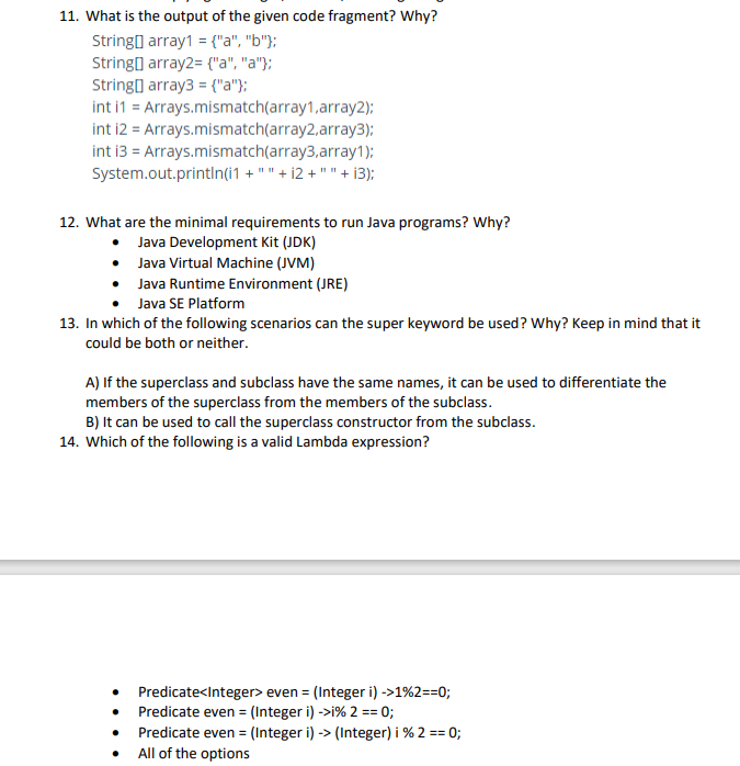 Solved 11. What is the output of the given code fragment? | Chegg.com
