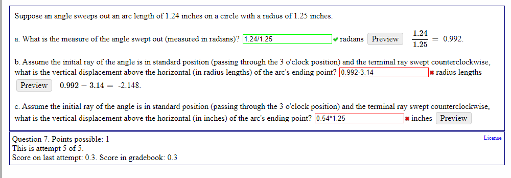 Solved Suppose an angle sweeps out an arc length of 1.24 | Chegg.com